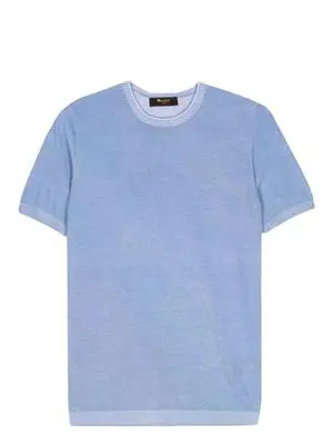 MOORER Jude-vcr Short-sleeve Jumper - Blue
