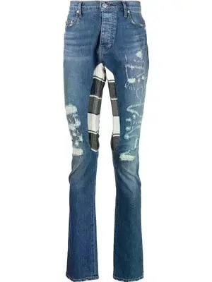 Alchemist Distressed Low-rise Skinny Jeans - Blue
