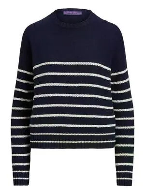 Ralph Lauren Striped Crewneck Sweater - Blue
