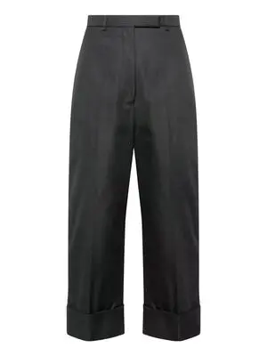 Thom Browne High-waisted Canvas Trousers - Grey
