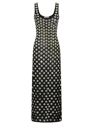 PACO RABANNE Embroidered Long Dress