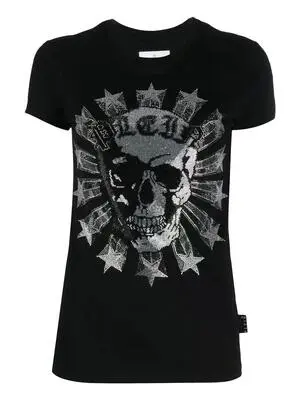 Philipp Plein Pure-fit Skull Strass T-shirt - Black