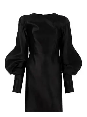 TOM FORD Puff-sleeve Duchess-silk Minidress - Black