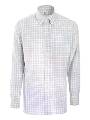 LUIGI BORRELLI Checked Shirt - Grey