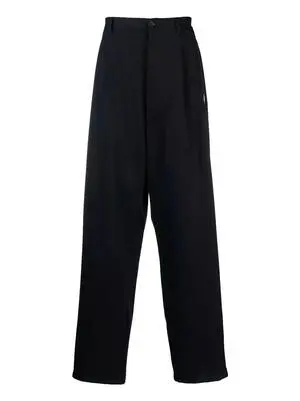 COUNTY OF MILAN Marcelo Burlon Feather Print Wide-leg Trousers - Blue