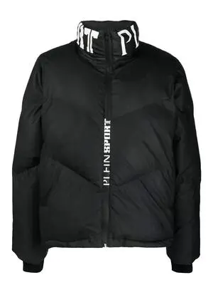 PLEIN SPORT Logo-print Puffer Jacket - Black