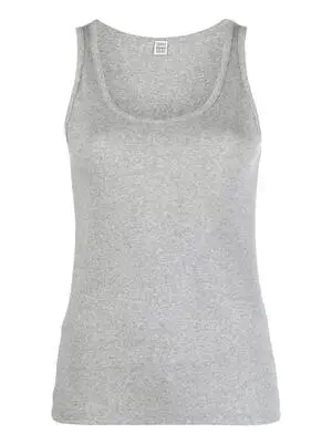TOTEME Classic Ribbed Tank Top Grey