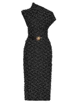 Oscar De La Renta Eyelash Pencil Dress - Blue