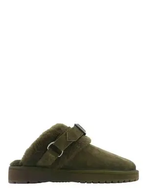 Burberry Calf Suede Slippers - Green