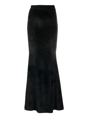 Gcds Velvet Maxi Skirt - Black