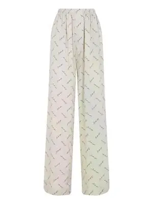 Balenciaga Printed Palazzo Pants Neutrals