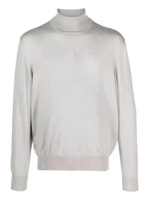 D4.0 Virgin Wool Roll-neck Jumper - Neutrals