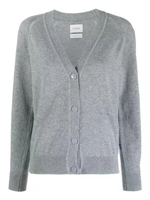 BARRIE V-neck Cashmere Cardigan - Grey