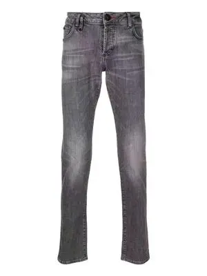 Philipp Plein Low-rise Slim-fit Jeans - Grey