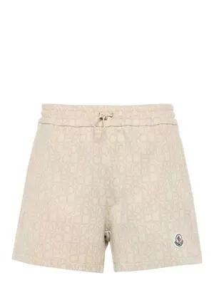 Moncler Monogram Jacquard Shorts - Neutrals