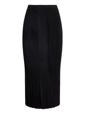 Proenza Schouler Ribbed Knit Midi Skirt - Black