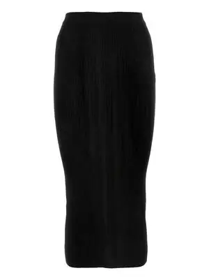 Alexander McQueen Ribbed-knit Pencil Skirt - Black