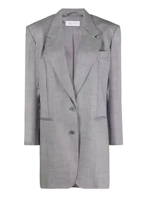Max Mara Boxy Fit Blazer - Grey
