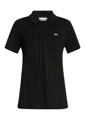 Lacoste Logo-appliqué Polo Shirt - Black
