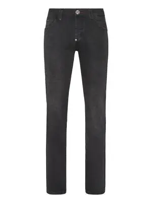 Philipp Plein Supreme Iconic Straight-leg Jeans - Black