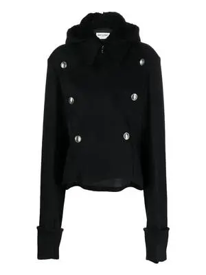 Saint Laurent Detachable-hood Military Jacket - Black