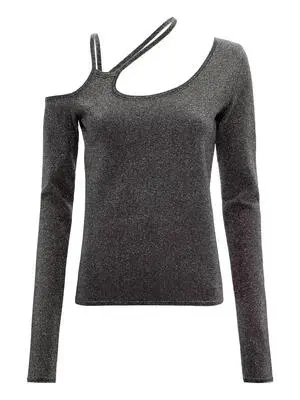 JW Anderson Cut-out Metallic Asymmetric Top - Grey