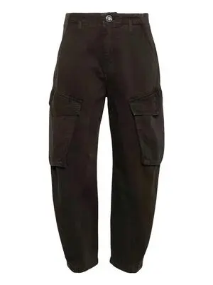 Pinko Mid-rise Tapered Cargo Trousers - Brown