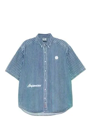 AAPE BY *A BATHING APE Striped Denim Shirt - Blue