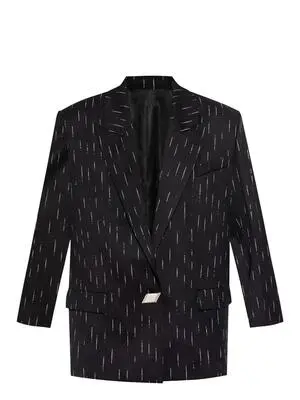 Attico Single-button Wool-blend Blazer - Black