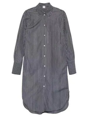 TOTEME Striped Shirt Dress - Black