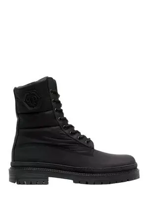 Philipp Plein Logo-embossed Ankle Boots - Black