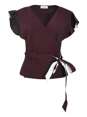 LANVIN Wrap Blouse - Red