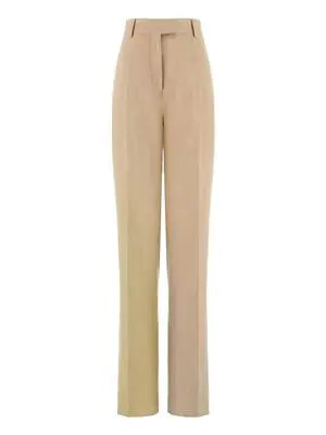 FERRAGAMO Tailored High-waisted Trousers - Neutrals