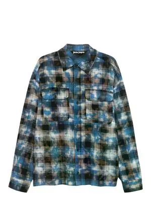 Palm Angels Check-pattern Shirt - Blue
