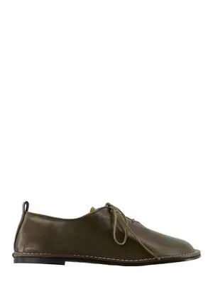 AMI Paris Leather Oxford Shoes - Green
