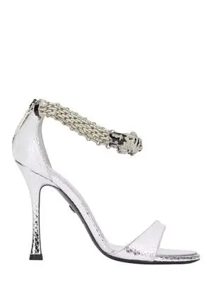 Roberto Cavalli Jewel Tigers Sandals - Silver
