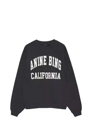 ANINE BING Miles Organic-cotton Sweatshirt - Black