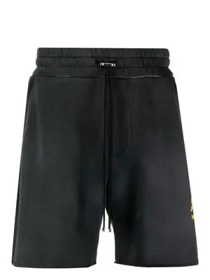 Amiri Logo-print Cotton Shorts - Black