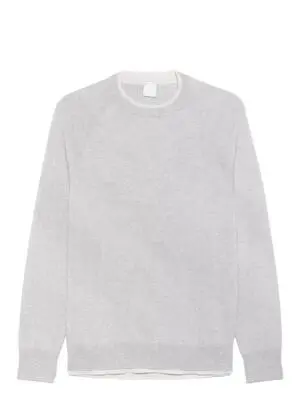Eleventy Contrasting-trim Sweater - Grey