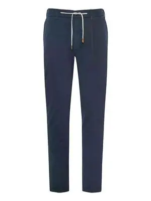 Eleventy Drawstring Straight-leg Trousers - Blue