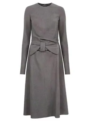 MAISON MARGIELA Bow-detailing Midi Dress - Grey