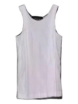 ALAINPAUL Mesh-overlay Tank Top - Black