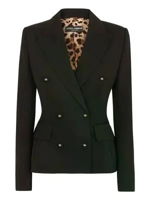 Dolce & Gabbana Double-breasted Wool Blazer - Black