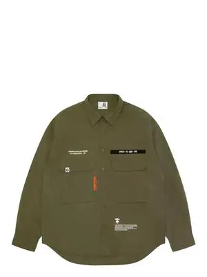 AAPE BY *A BATHING APE Text-print Shirt - Green