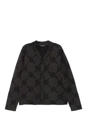 DAILY PAPER Kirabo Monogram Jacquard Cardigan - Grey