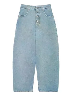 MAISON MARGIELA Mid-rise Cropped Wide Leg Jeans - Blue