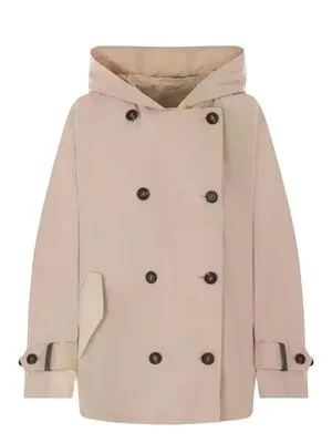 Brunello Cucinelli Taffeta Parka Coat - Brown