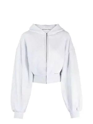 ALEXANDER WANG Zip-Up Cropped Hoodie