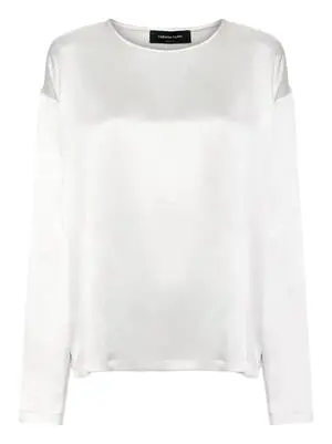 Fabiana Filippi Silk Satin Blouse - Silver