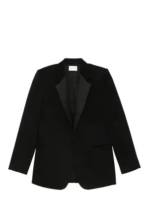 Saint Laurent Grain De Poudre Tuxedo Blazer - Black